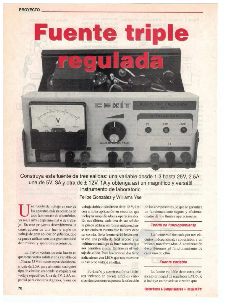 Fuente Variable Cekit | PDF