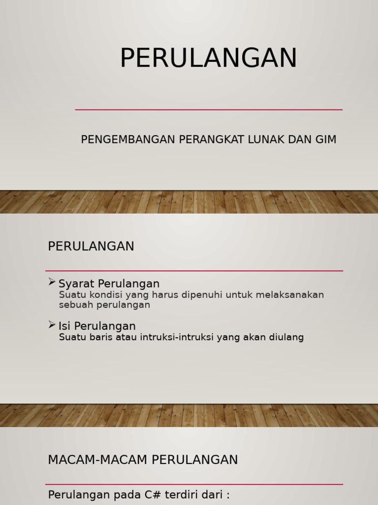 Perulangan | PDF