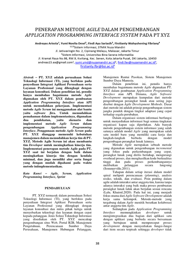 Penerapan Metode Agile Dalam Pengembanga | PDF