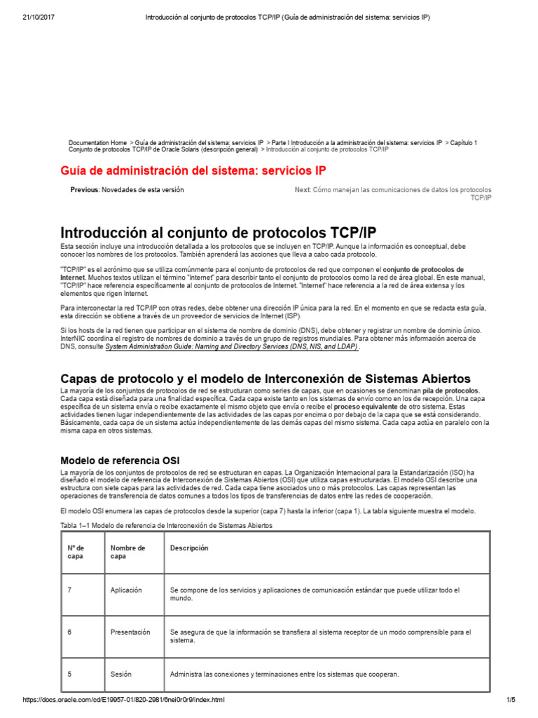 Introducción Al Conjunto de Protocolos TCP - IP, M 0, Actvt, 21.10.17 | PDF | Protocolos de ...