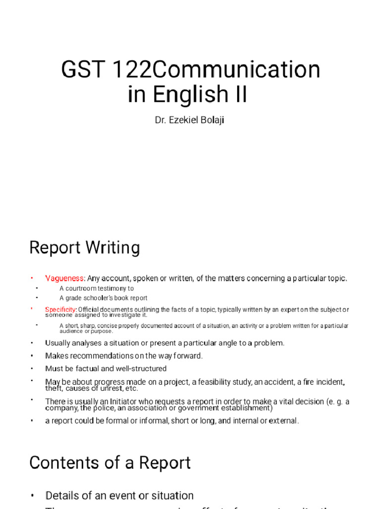 Dr. E.T.Bolaji GST 122 - Phoenix | PDF