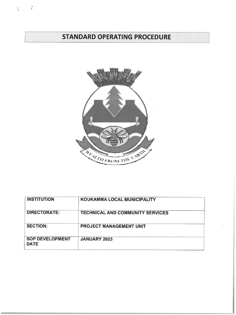 SOP Project Management Unit | PDF