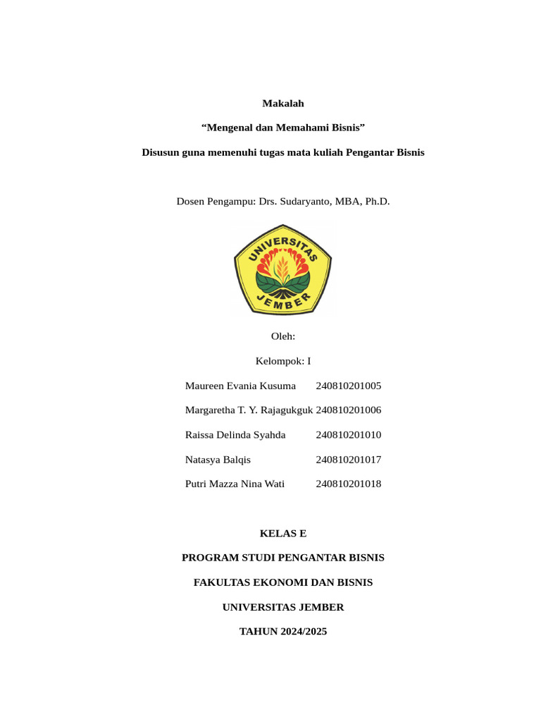 Makalah KLMPK 1 | PDF