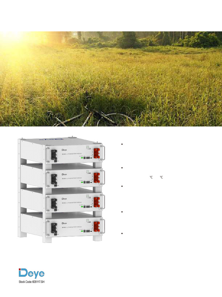 Deye 532kWh LithiumIon Battery | PDF | Electrical Engineering | Electricity