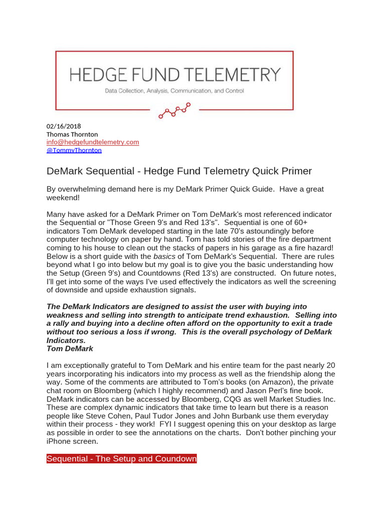 DeMark Sequential | PDF