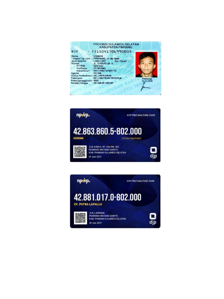 KTP - NPWP | PDF