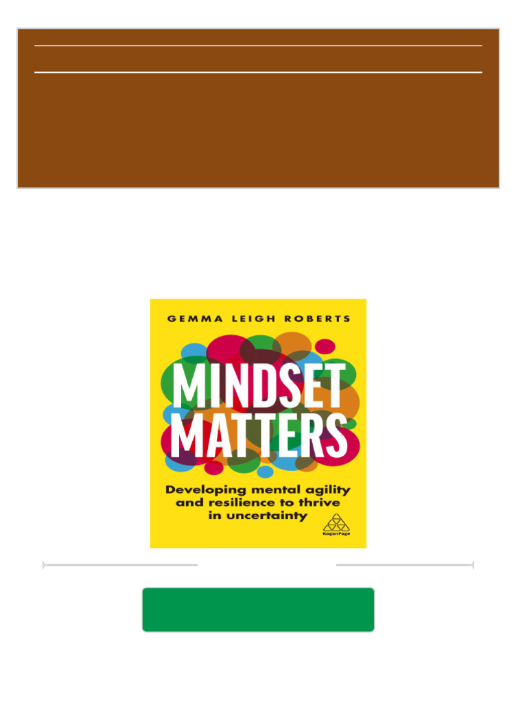 Immediate Download Mindset Matters 1st Edition Gemma Roberts Ebooks ...