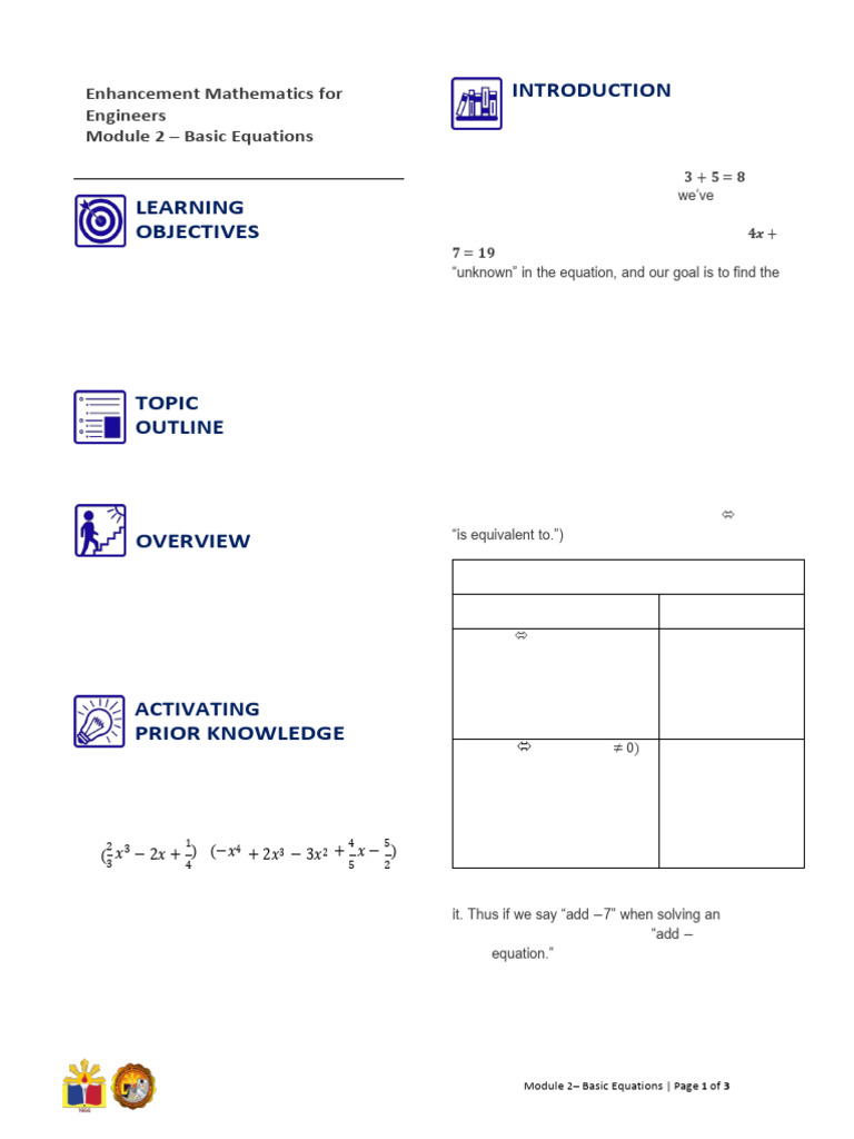 Module 2 Enhancement Mathematics For Engineers | PDF