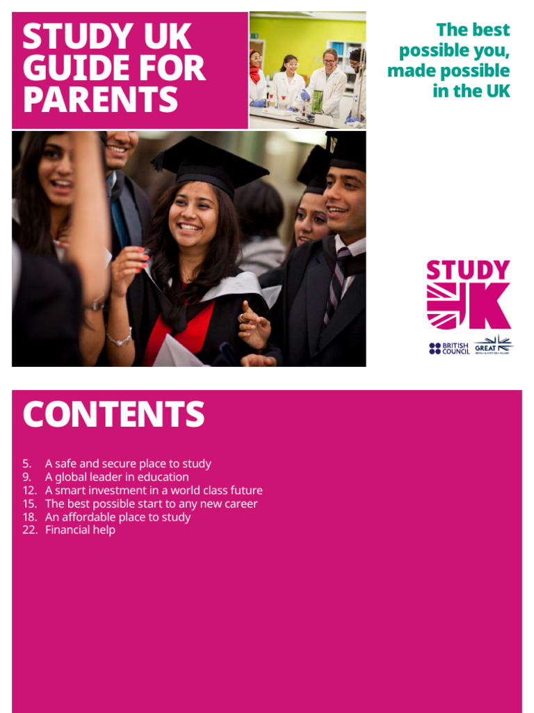 Study Uk Guide For Parents | PDF | Cost Of Living | Career & Growth