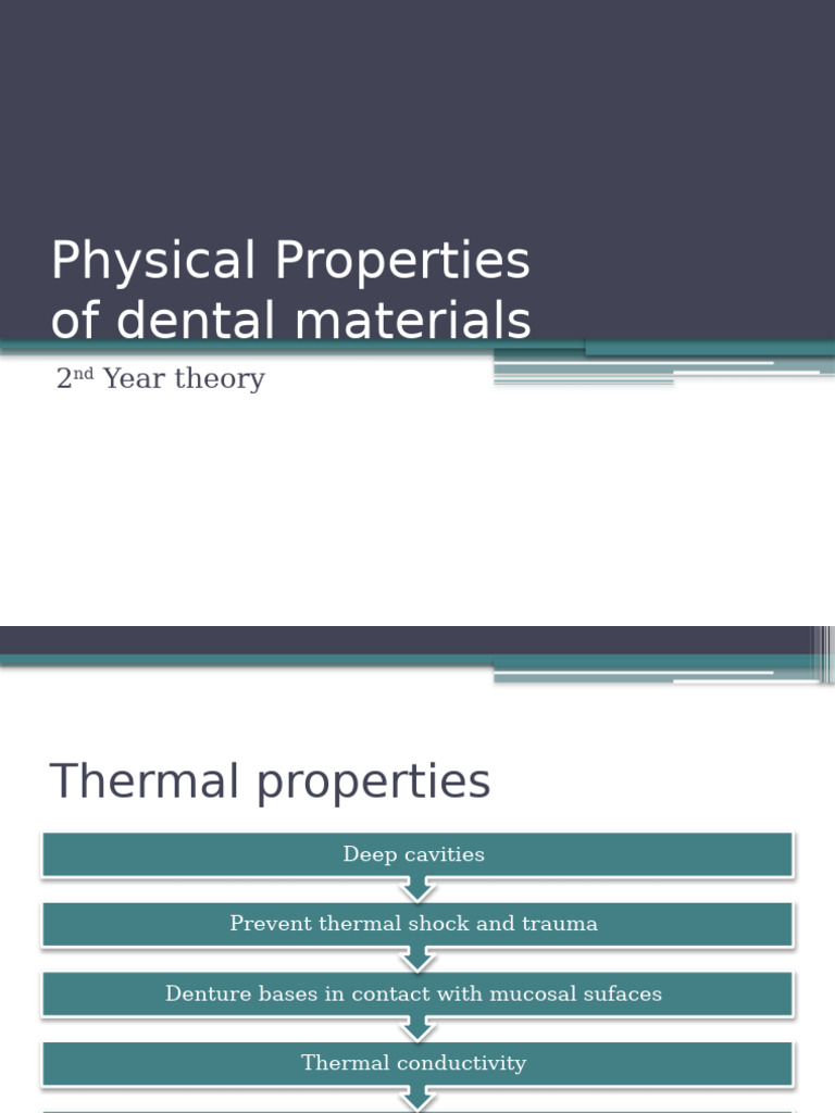 Properties of dental materials | PDF