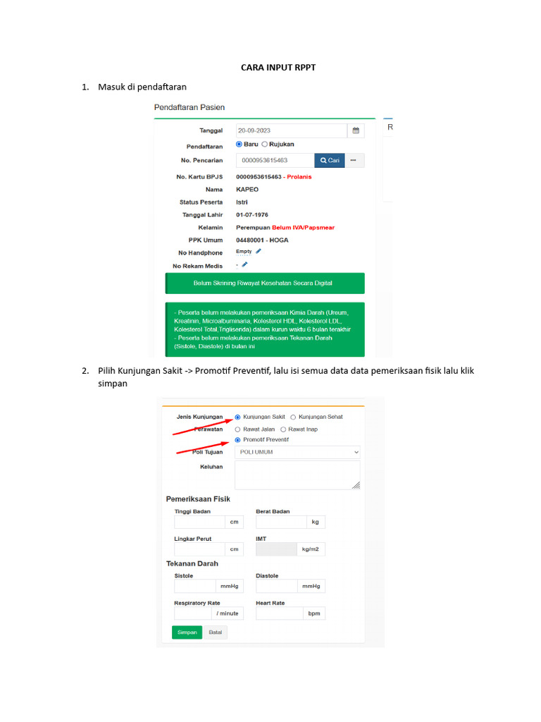Cara Entry RPPT | PDF