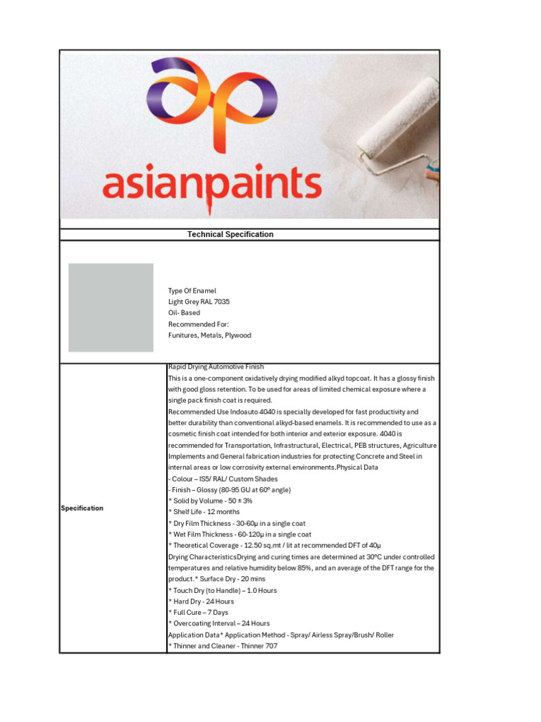 Royalthane Light Grey Enamel 4040 | PDF | Home & Garden