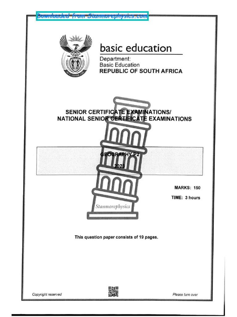 NSC Geography Grade 12 May 2023 P2 and Memo | PDF | Science & Mathematics