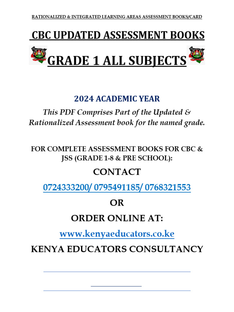 Grade 1 Assessment Book | PDF