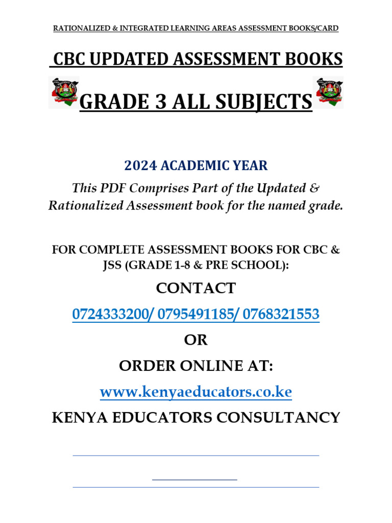Grade 3 Assessment Book | PDF
