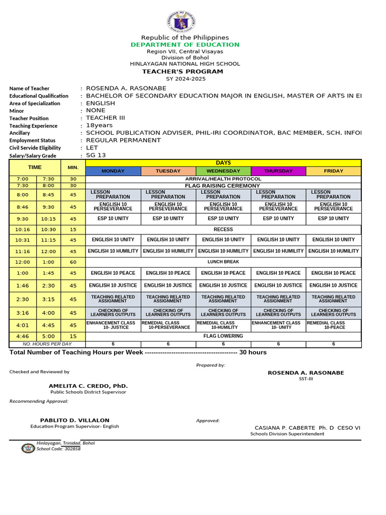 Teachers Program 2024 2025 | PDF