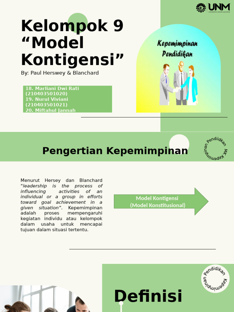 KEL. 9 - Model Kontigensi - MK Kepemimpinan Pendidikan | PDF