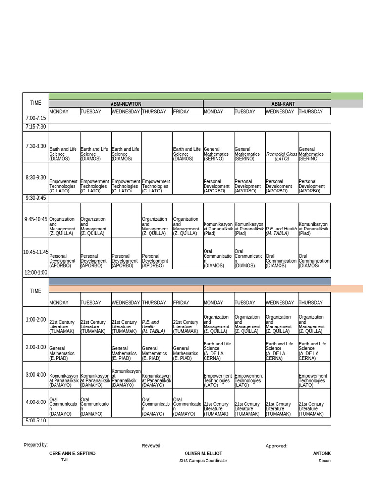 Consolidated Class Program 2024 2025 | PDF