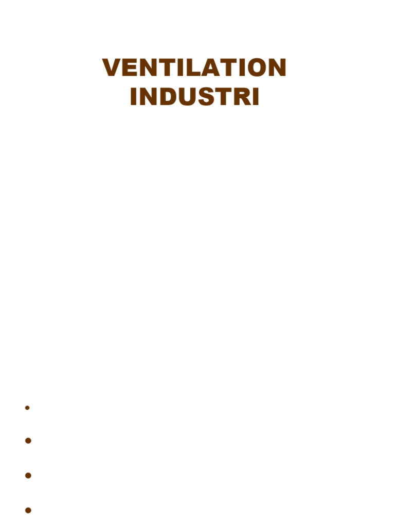 INDUSTRIAL VENTILATION | PDF
