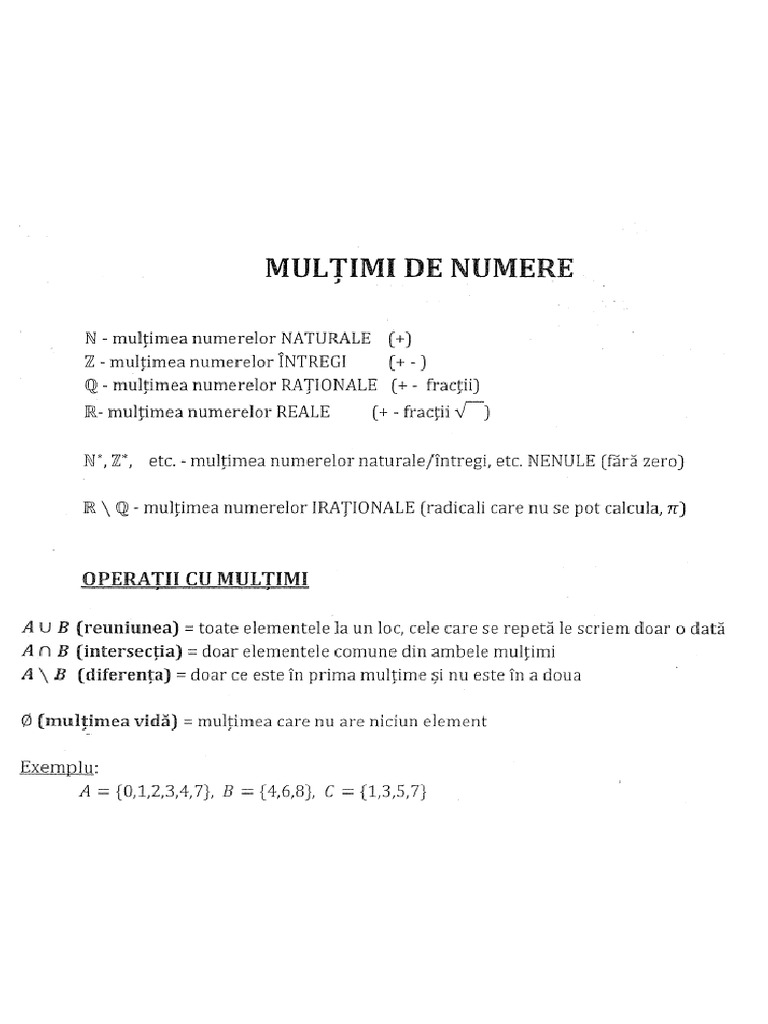 Multimi de NR | PDF