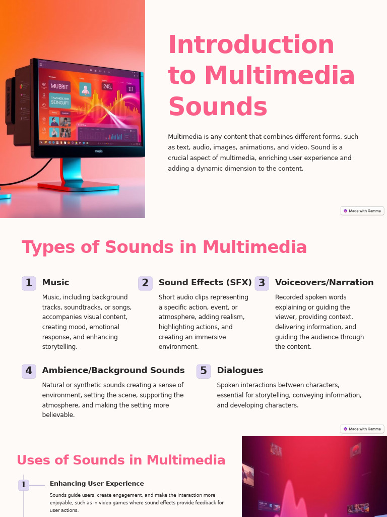 Introduction to Multimedia Sounds | PDF