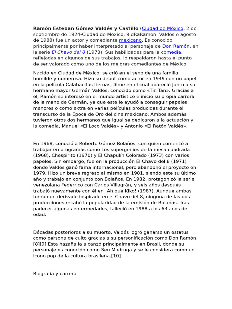 Ramón Valdez Wikipedia | PDF