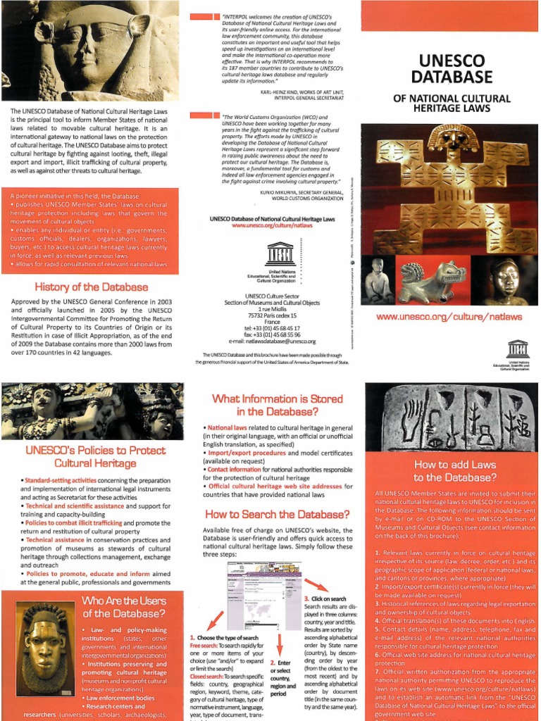 Brochure | PDF | Unesco | Cultural Heritage