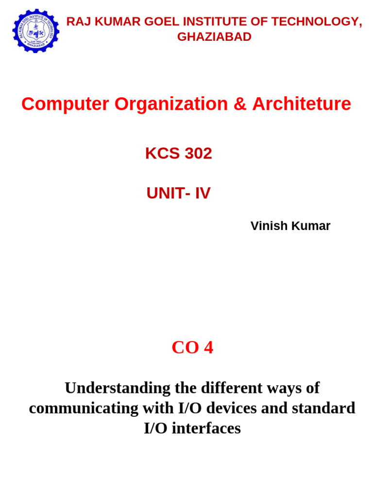 COA-Unit V | PDF
