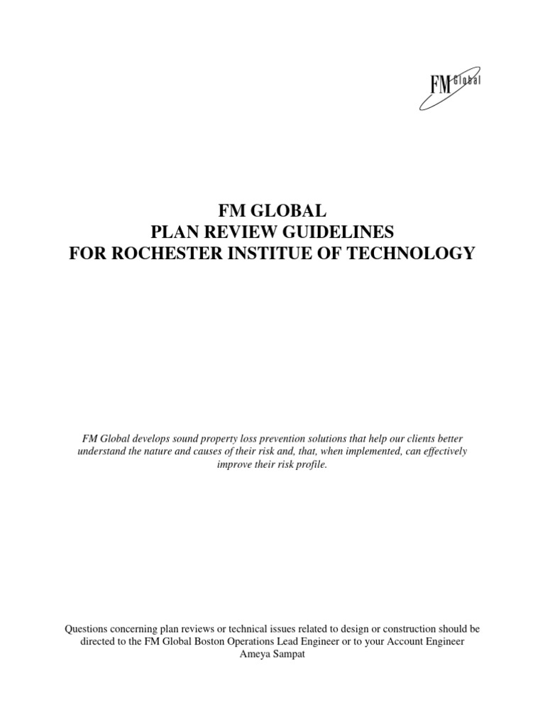 RIT FM Global Plan Review Guidelines | PDF