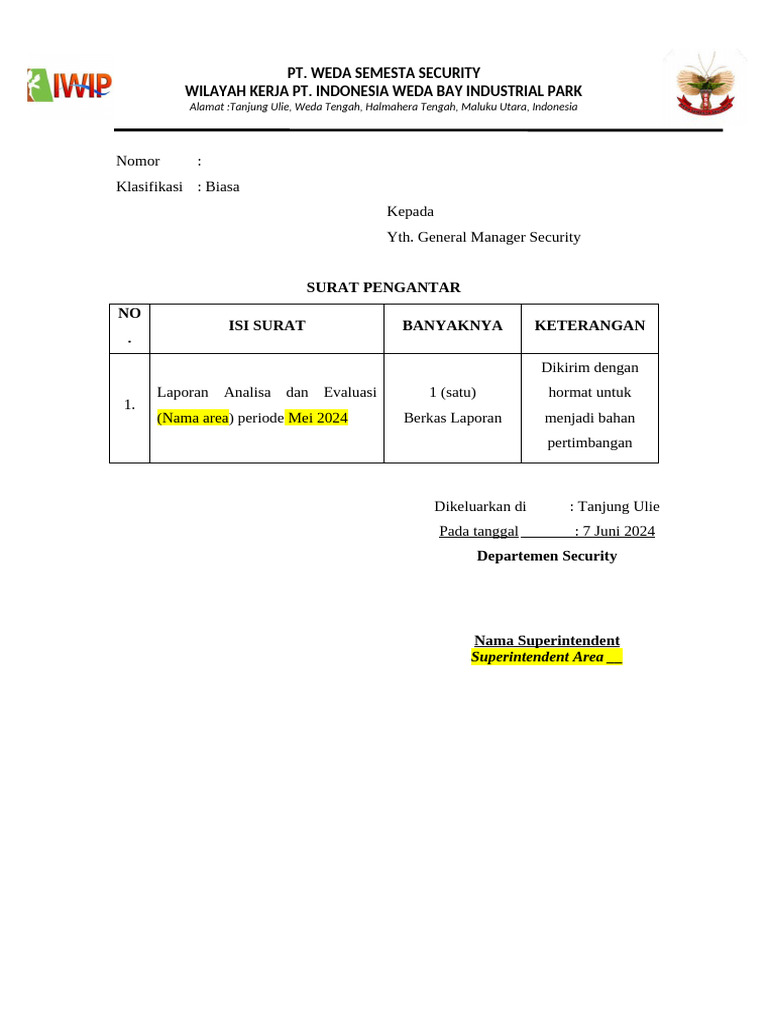 6-5-2024 Surat - Pengantar Laporan ANEV | PDF