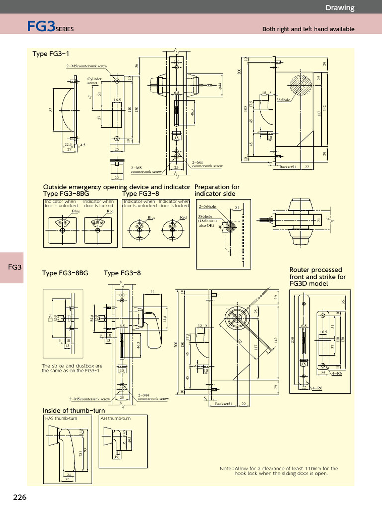 MIWA Locks FG3 Drawing | PDF