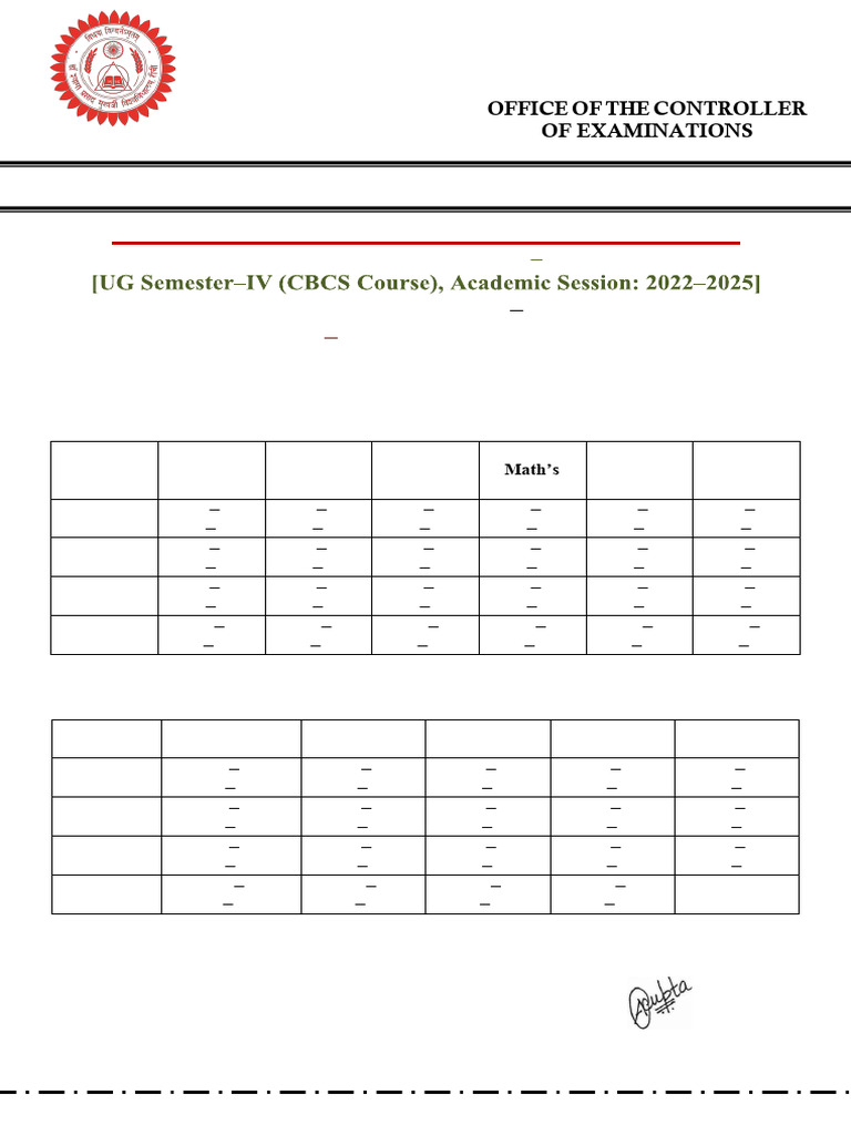 19.08.2024 - Examination Schedule - UG SEM IV - ALL COURSESfn | PDF