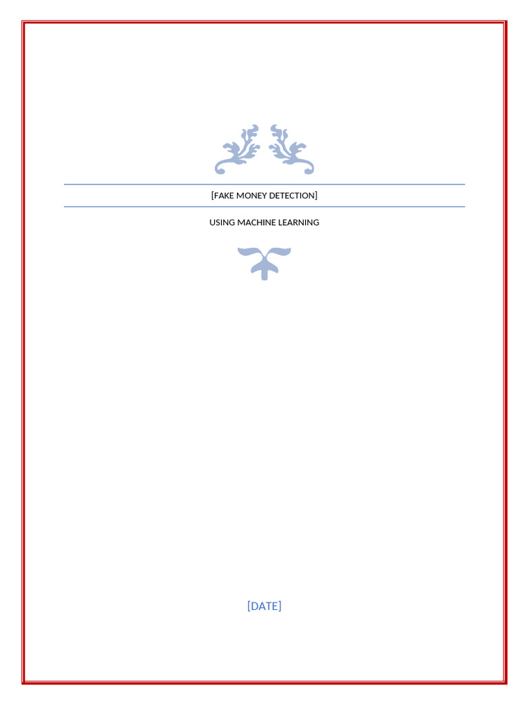 FAKE MONEY DETECTION USING LOGISTIC | PDF