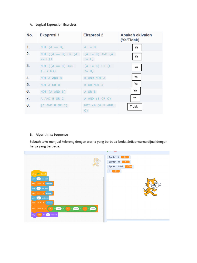 Logical Expression Exercises | PDF