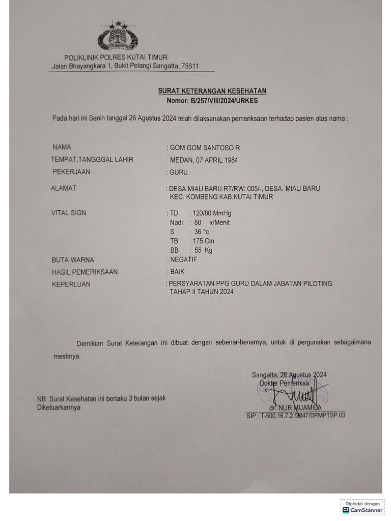 Surat Kesehatan | PDF