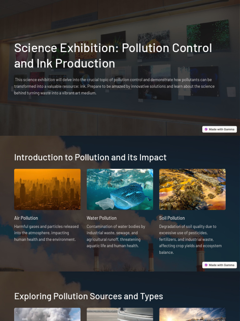 Science Exhibition Pollution Control and Ink Production | PDF