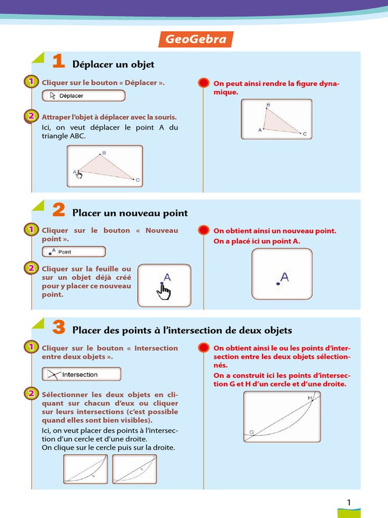 Fiches Logiciel Geogebra | PDF