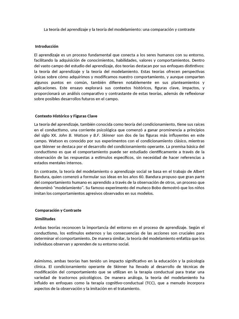 Comparacion y Contraste | PDF