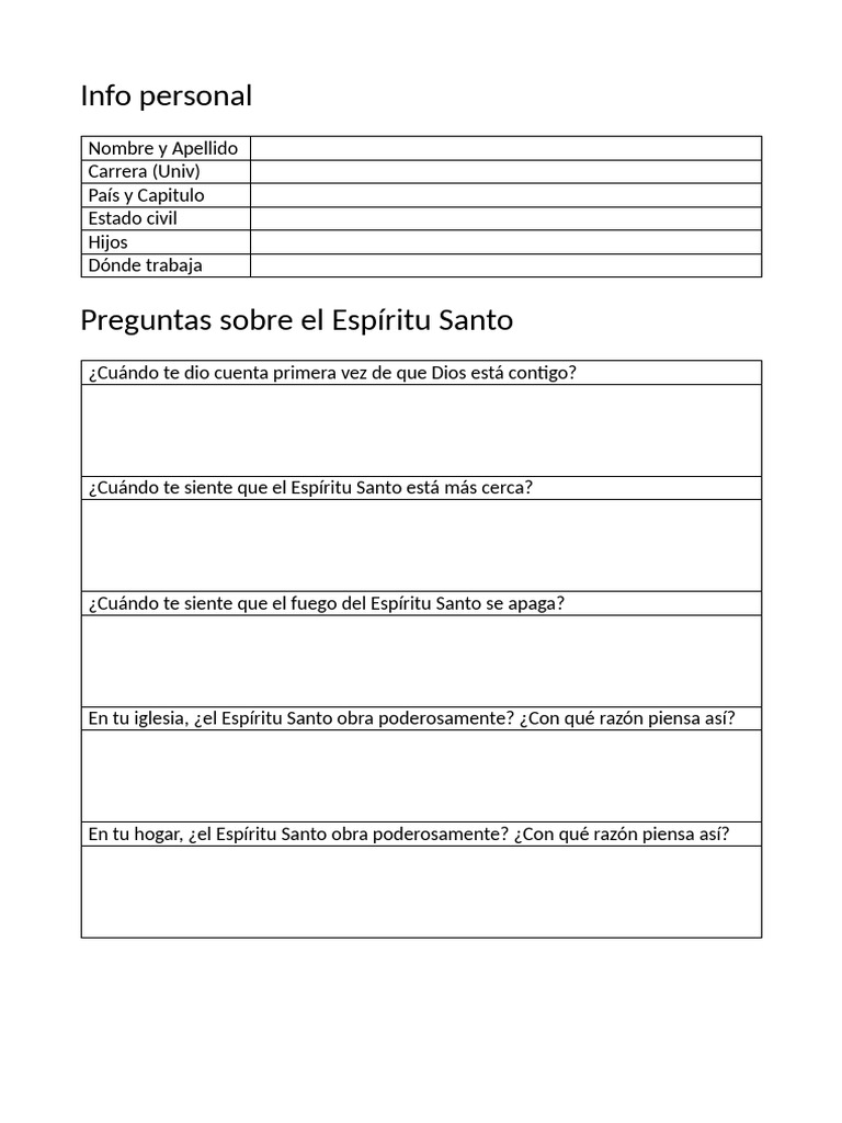 Cuestionario Personal x Intro | PDF Cuestionario Personal x Intro | PDF