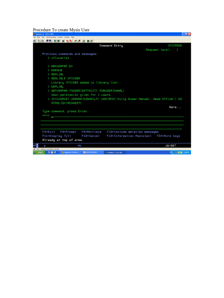 To Create MISYS User | PDF