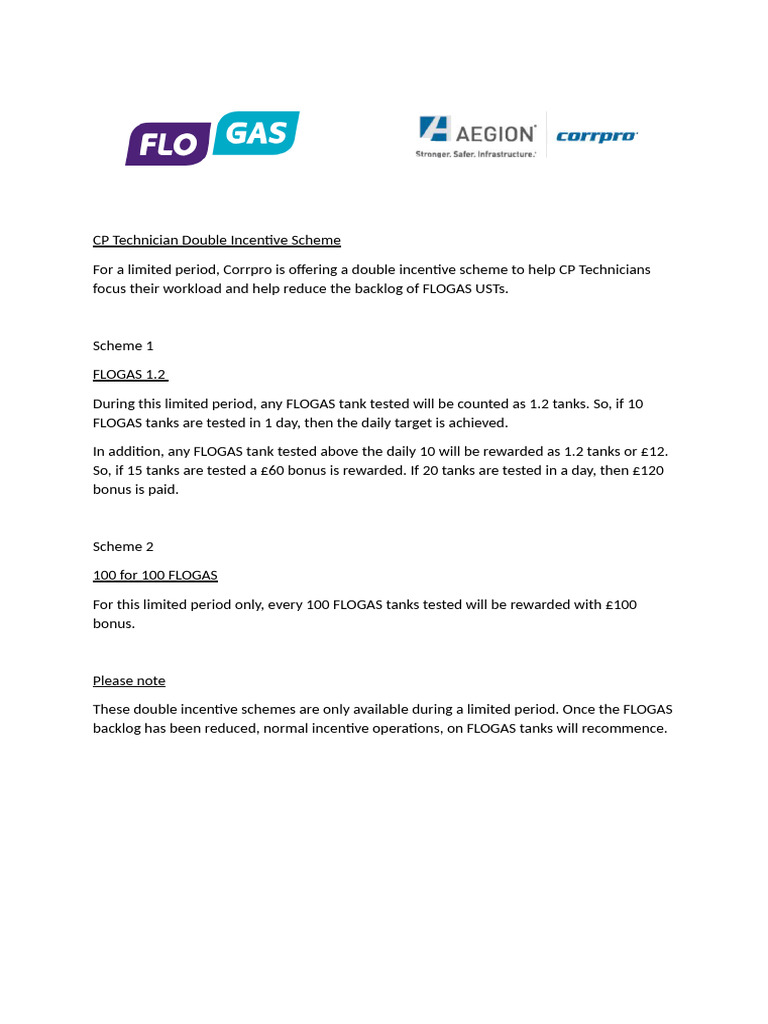 CP Technician Double Incentive Scheme | PDF