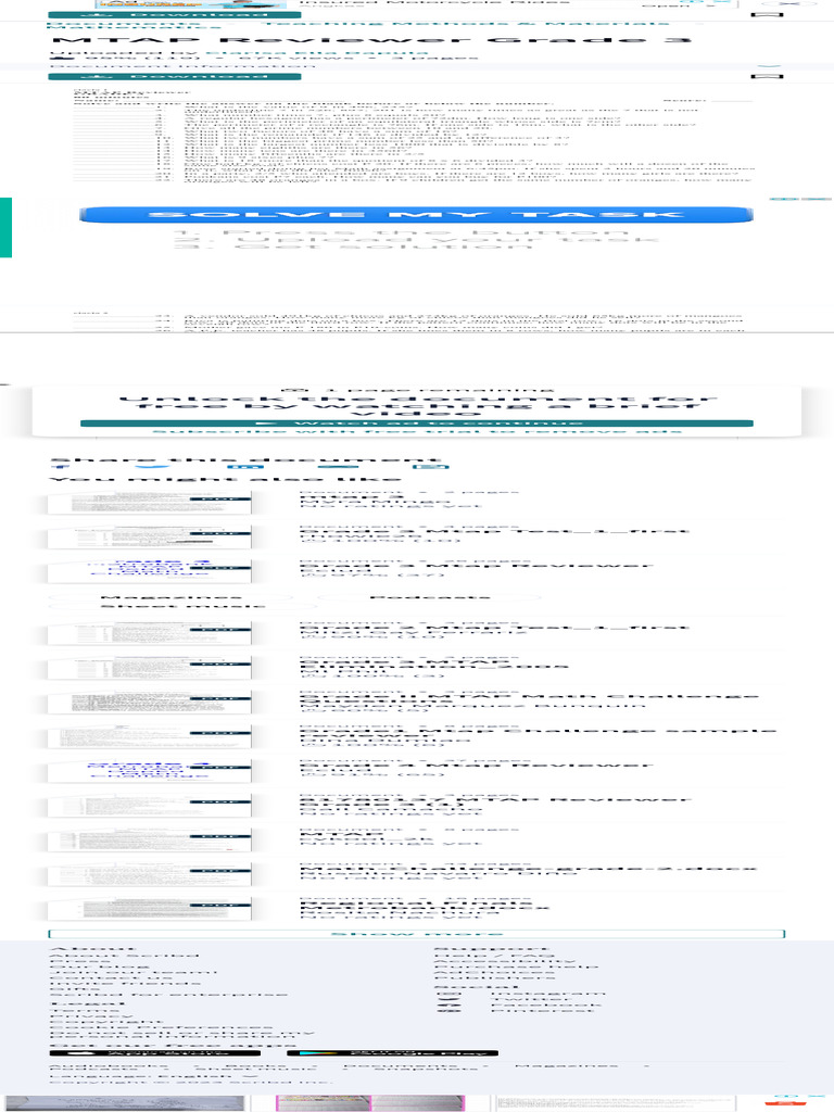 MTAP Reviewer Grade 3 PDF Elementary Mathematics Teaching Mathematics | PDF