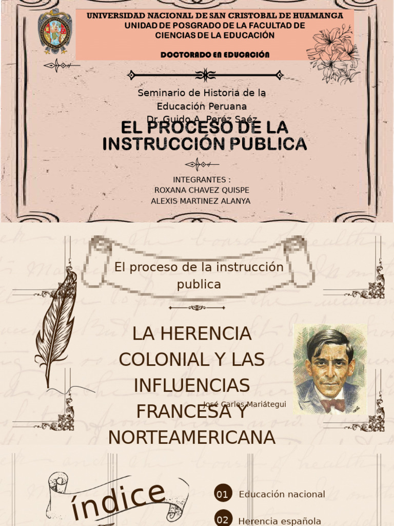 El Proceso de La Instruccion Publica-G.6 | PDF