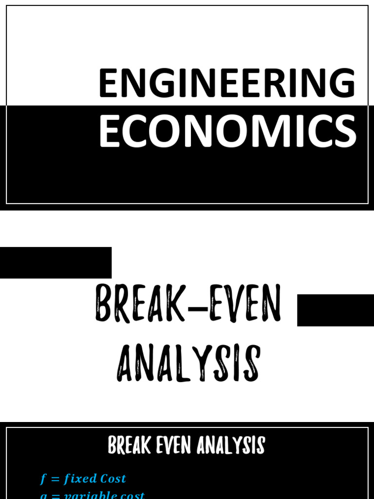 Break Even Analysis Benefit To Cost Ratio | PDF