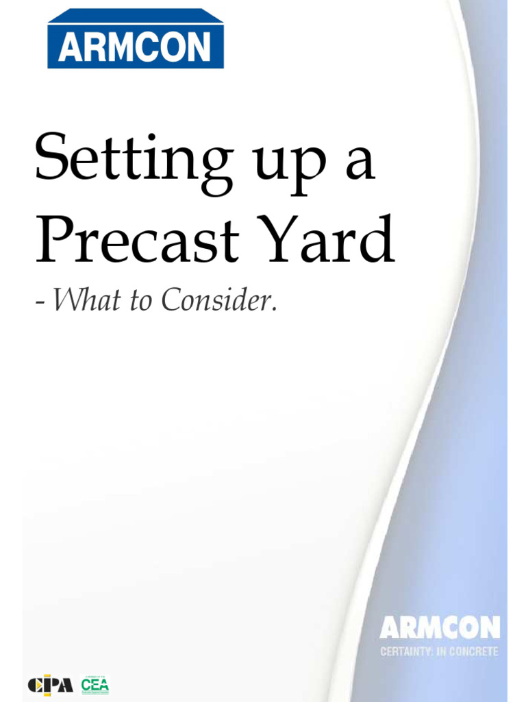 Setting Up A Precast Yard | PDF