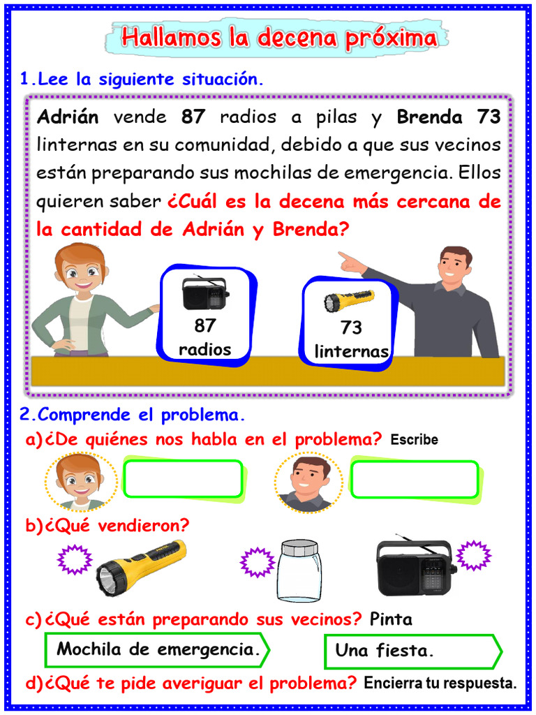 FICHA HALLAMOS LA DECENA PRÓXIMA 2024 MAESTRA JANET | PDF
