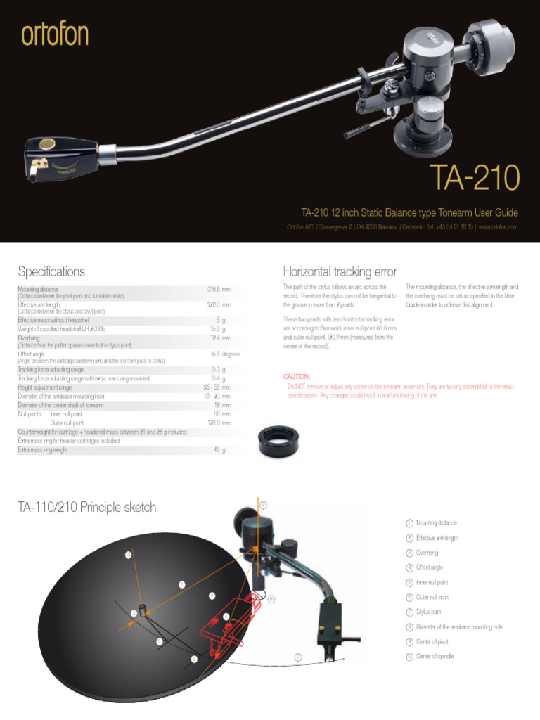Ve Ortofon Ta-210 | PDF