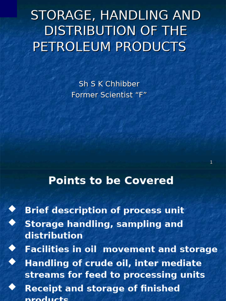 Storage and Handling, - SKC | PDF | Cracking (Chemistry) | Petroleum