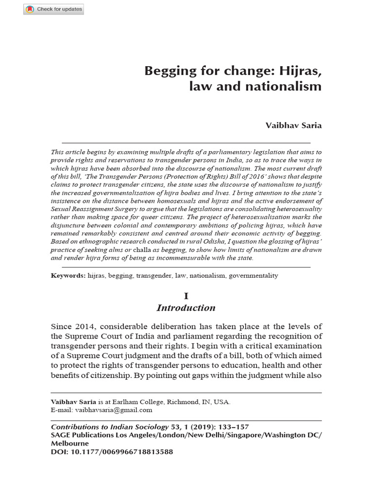 Begging For Change | PDF
