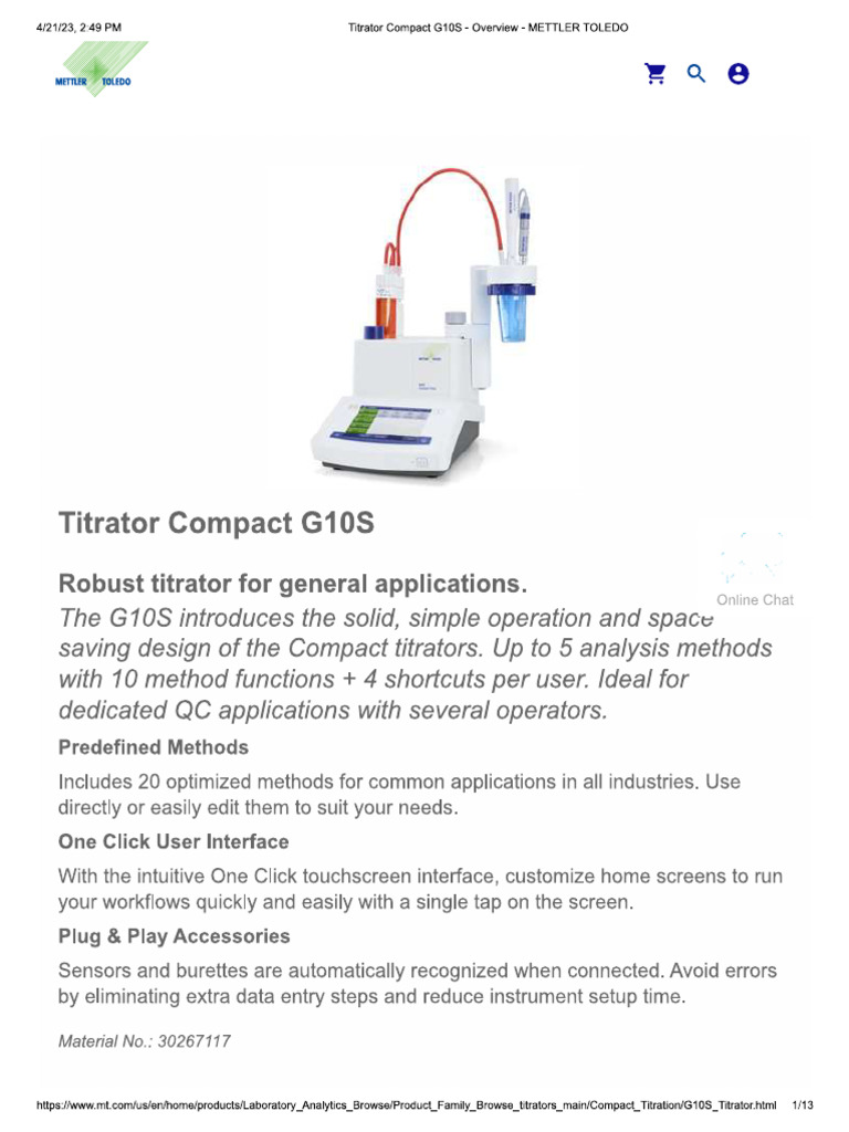 23 g10s Compact Titrator Ds | PDF